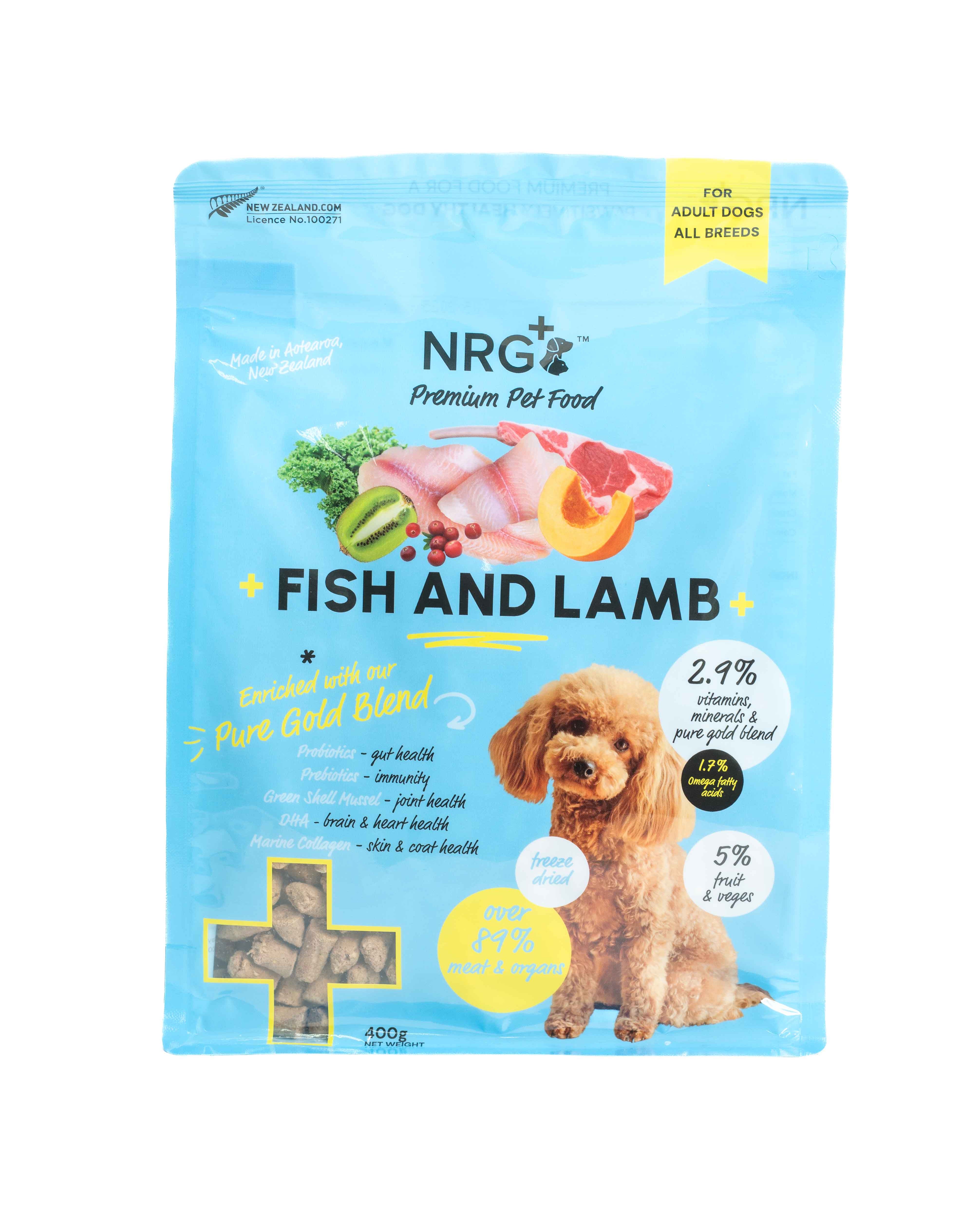 Fish & Lamb Dog Food Pure Gold Blend – NRG NZ