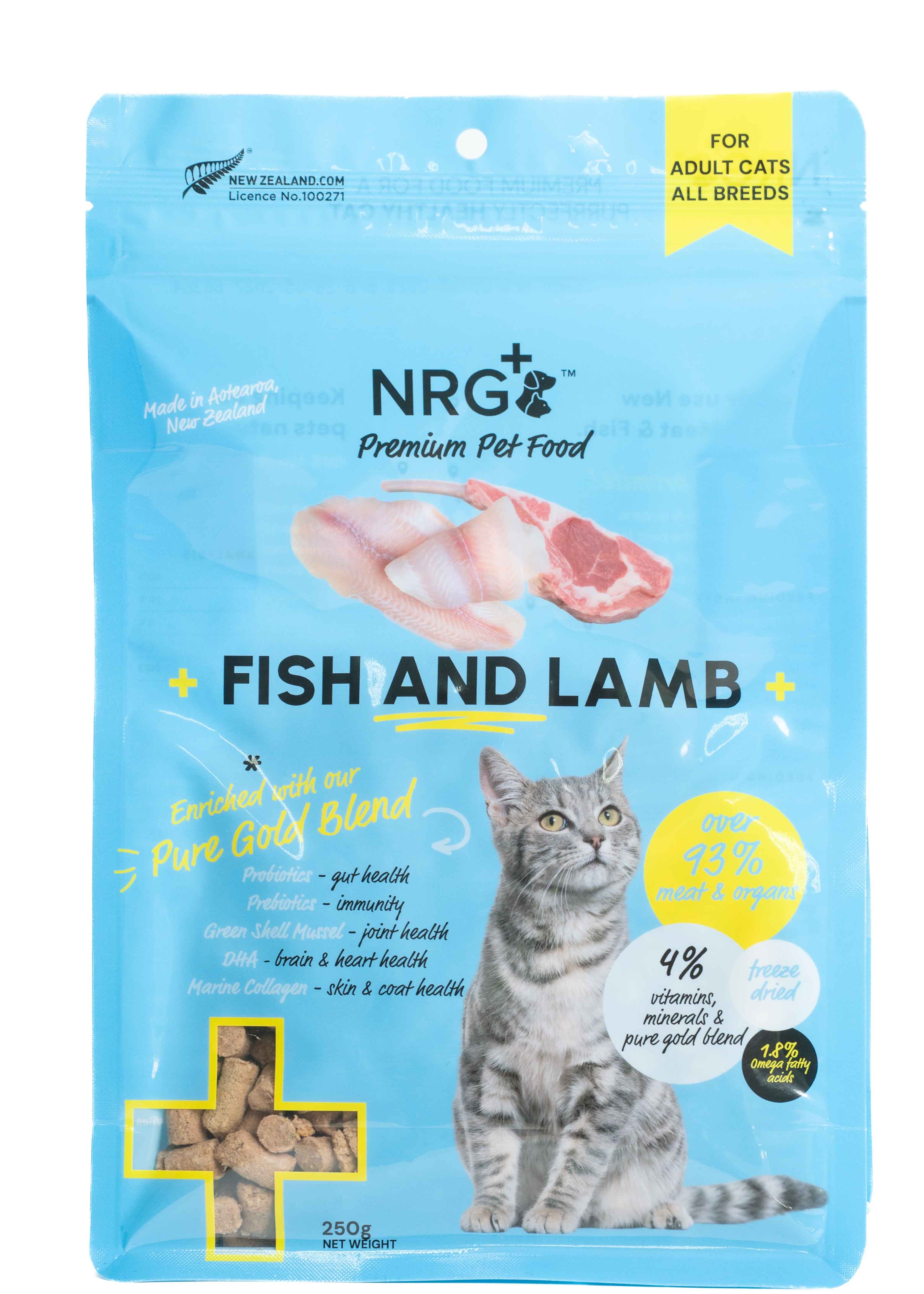 Fish & Lamb Cat Food Pure Gold Blend – NRG NZ